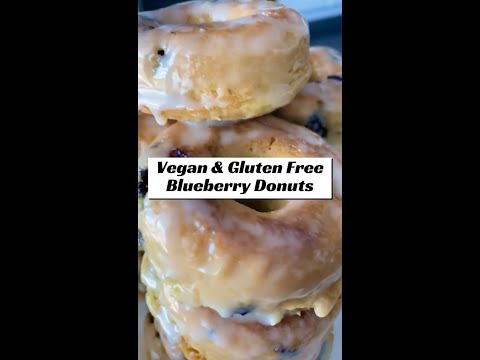 🫐 EASY GLAZED BLUEBERRY DONUTS