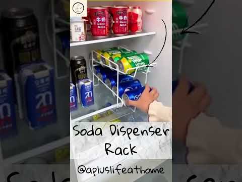 Fridge Organization Ideas - Soda Rack #shorts 🥫🥫🥫