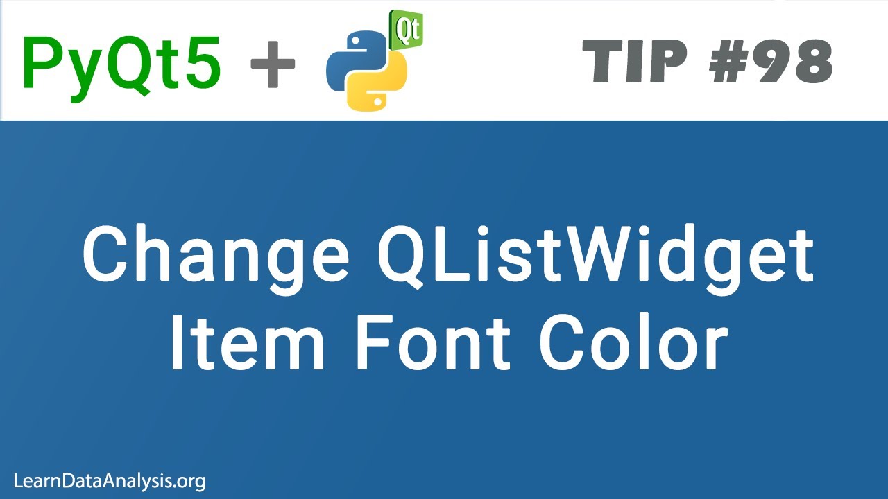 How to change QListWidget item color in PyQt5