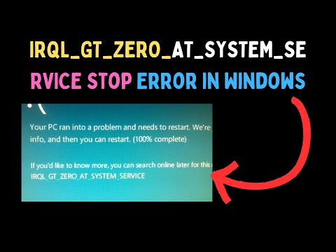 How to Fix IRQL_GT_ZERO_AT_SYSTEM_SERVICE Stop Error in Windows 11