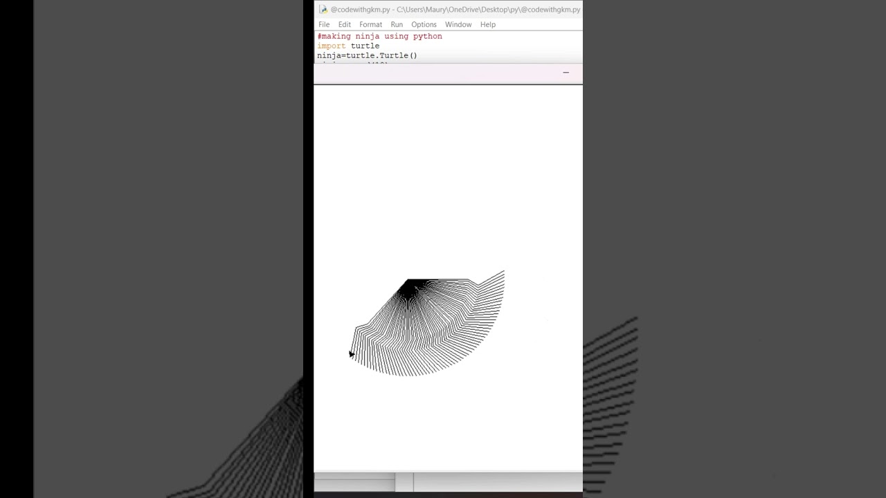 Beautiful ninja design by Python #Tutorial #Shorts #PythonProgramming