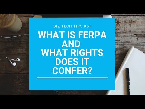What is FERPA and what rights does it confer