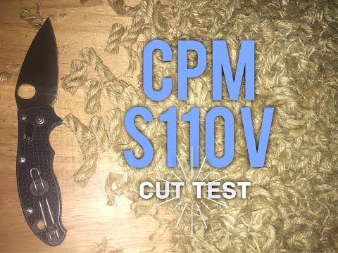 Edge Retention Test! CPM S110V - on Spyderco Manix 2