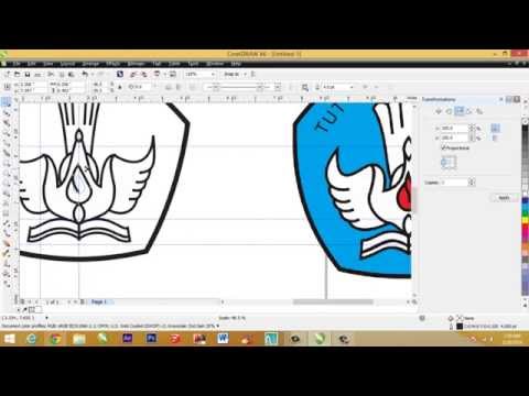 Cara membuat logo Tut Wuri Handayani dengan corelDRAW
