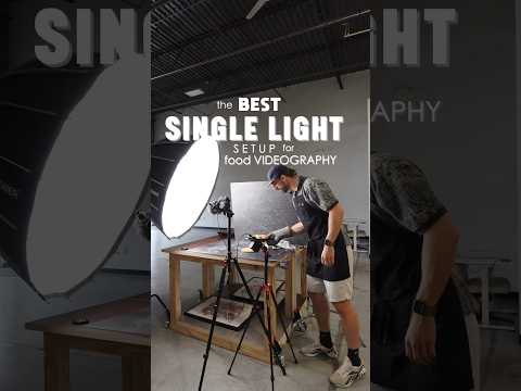 Single Light Setup for Food Videography BTS💡 #foodvideography #behindthescenes