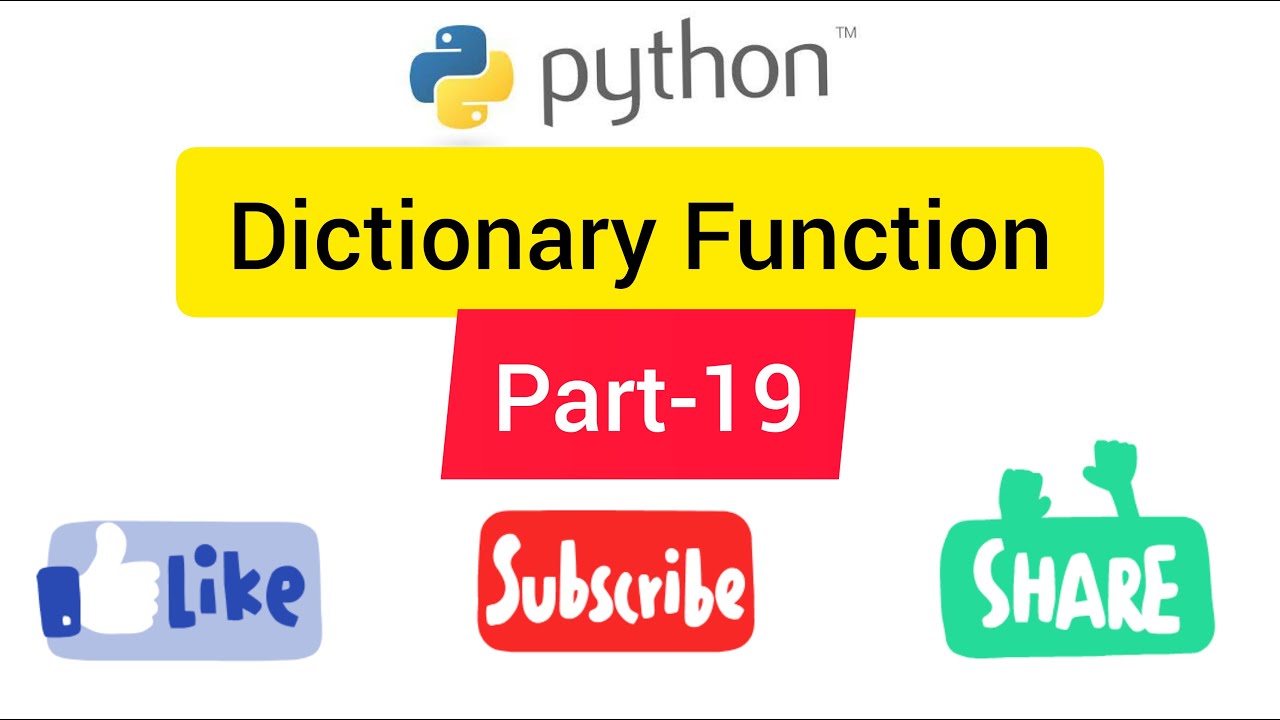 Dictionary Function python series for beginner level part -19 Easy Learning Genius