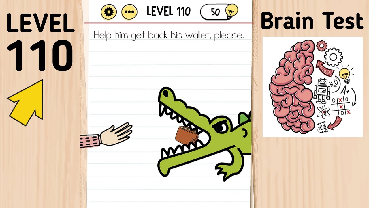 Brain Test Level 110 Help Him Get Back His Wallet, Please.