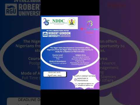 The NDDC scholarship 2025/2026 is ongoing Apply now!!