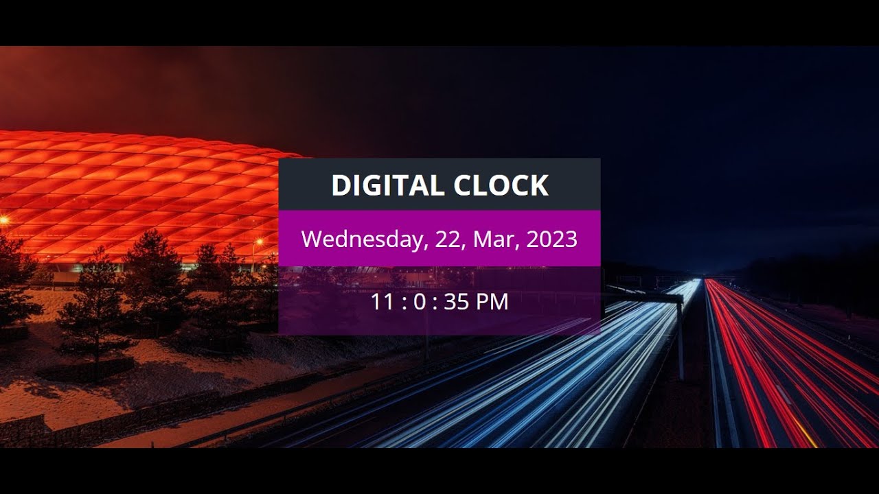Build a digital clock with JavaScript (English)