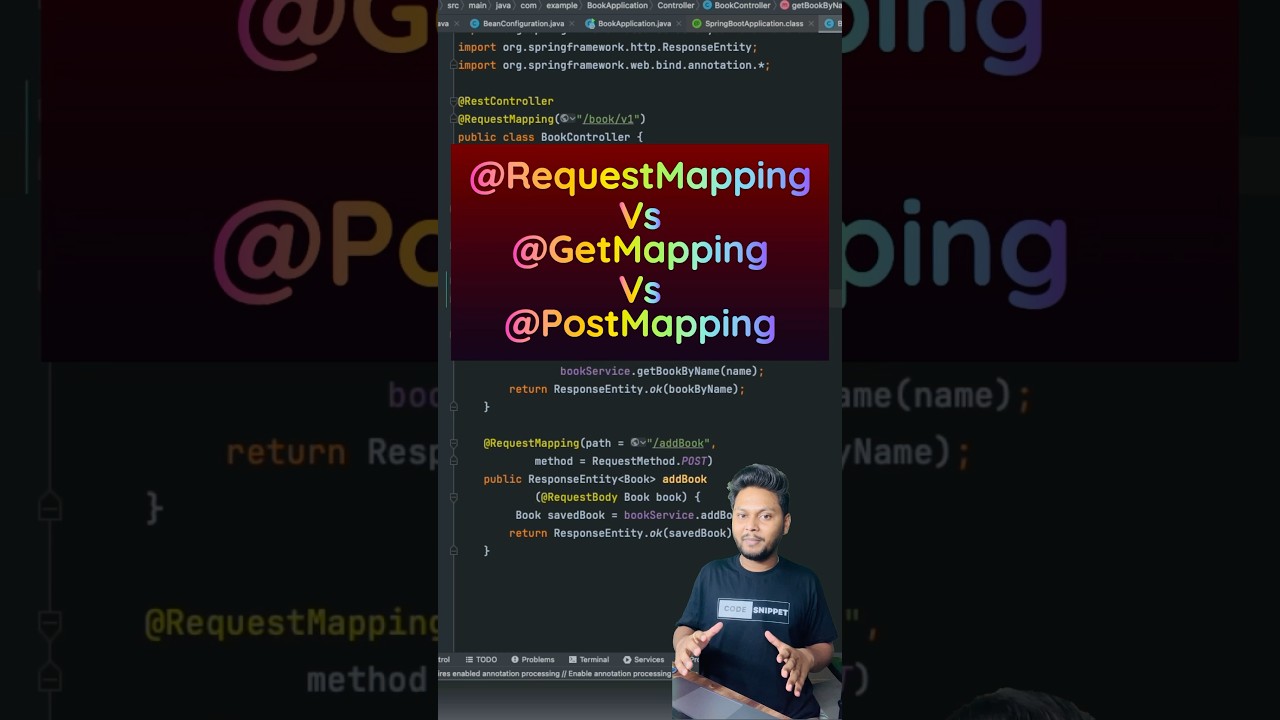 RequestMapping Vs GetMapping in Spring #springframework #java8 #programming #springboot #java