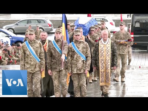 Memorial Service Held for Ukrainian Soldier in Kyiv