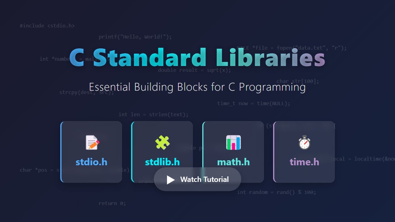 C Standard Libraries: A Beginner's Guide to Essential Functions