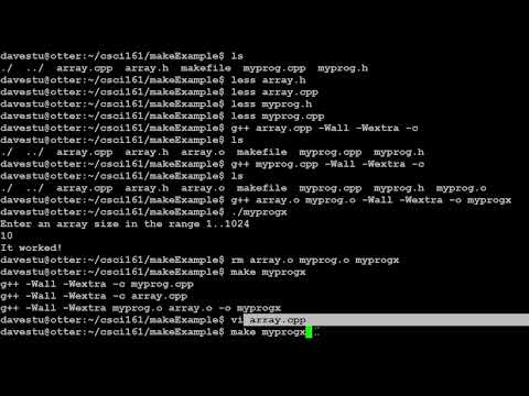 Intro to make and makefiles (using linux/C++ examples)