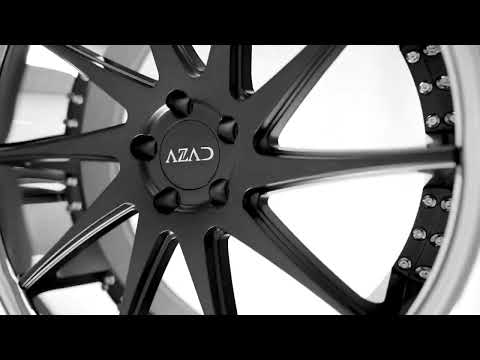 Azad Az23 Wheels Rims 22x10.5 5x114.3 Black With Stainless Lip 40mm ...