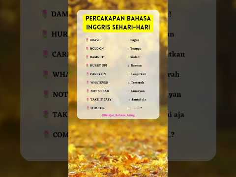Percakapan Bahasa Inggris Sehari-hari #belajarbahasainggris #bahasainggris #shorts