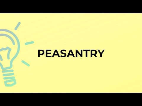 What is the meaning of the word PEASANTRY?
