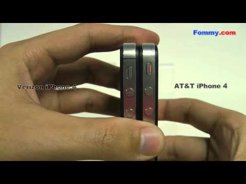 Verizon CDMA iPhone 4 side-by-side comparison to AT&T Version Review in HD