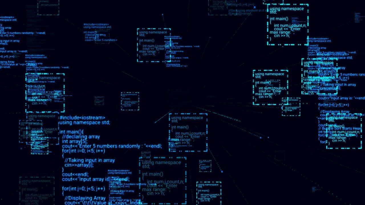 Code Stream Stock Motion Graphics