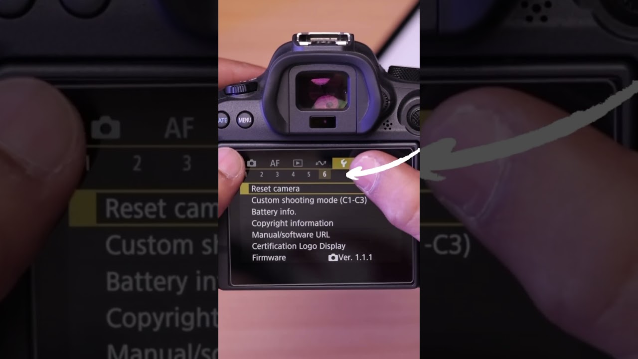 Reset All Settings Canon EOS R6 II #clickwithzeel