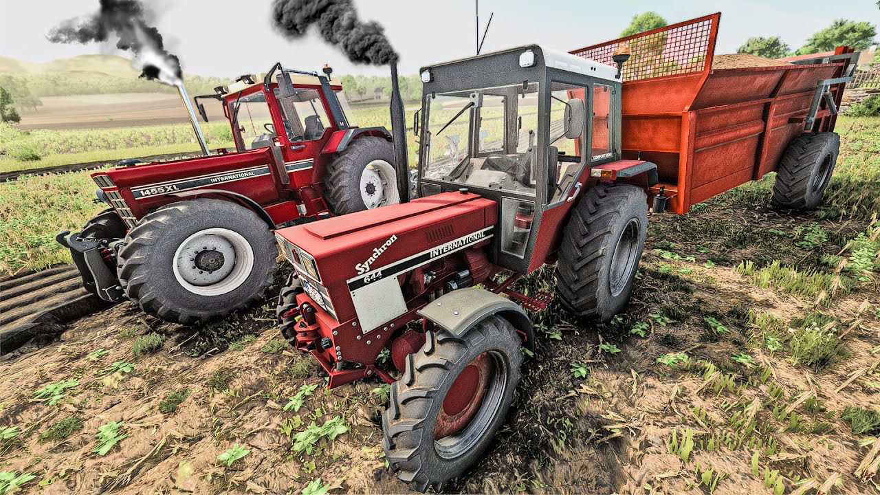 IH 1455XL VS IH 644 Pure Sound | Both Working in Hard Field on FS25