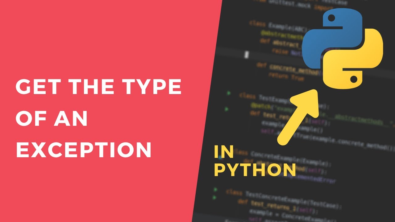 Get the Type of an Exception - 1 Minute Python Tutorial #shorts
