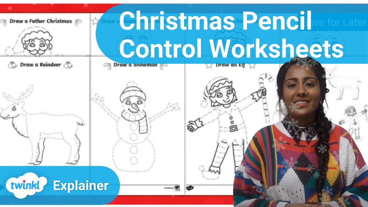 🎅 Christmas Themed Pencil Control Activity ✍️