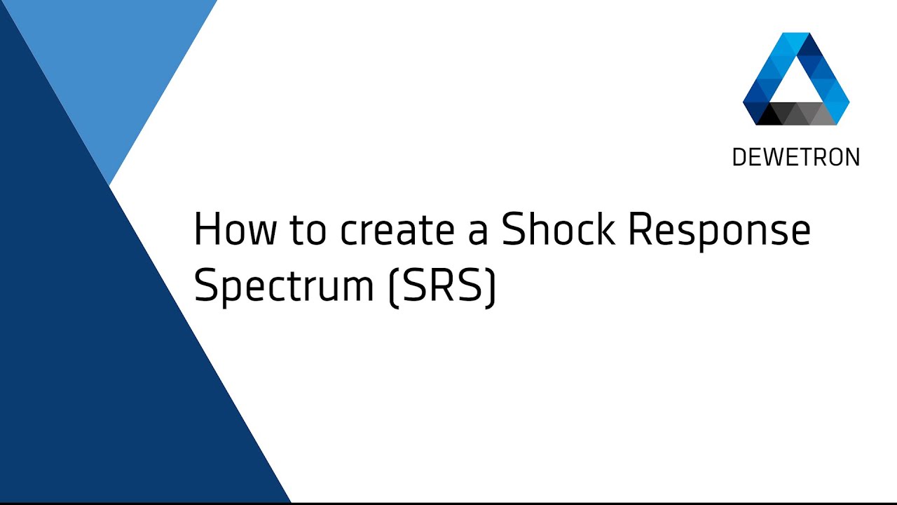 How to create a Shock Response Spectrum (SRS) // DEWETRON Academy