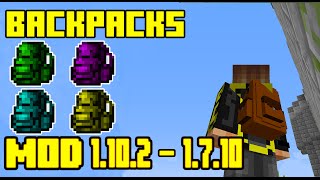 Backpacks Mod para Minecraft 1.12.2/1.10.2/1.9.4/1.8.9/1.7.10 | ZonaCraft
