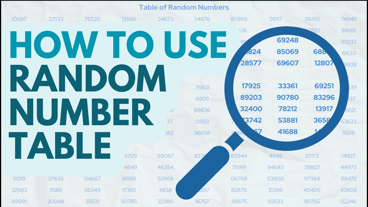 How to Use Random Number Table