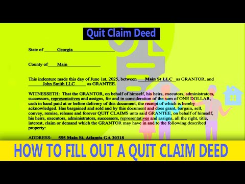 🔹 Quit Claim Deed: Step-by-Step | How to Fill Out a Quit Claim Deed (DIY Guide) 🔹