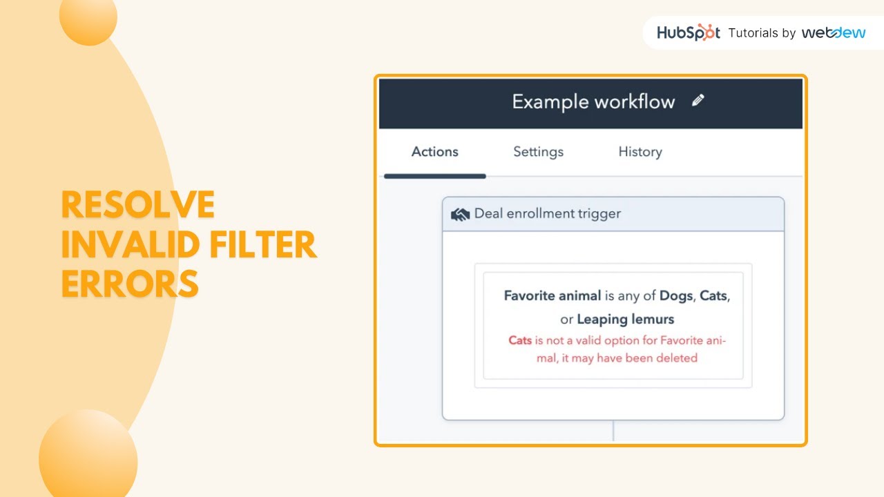 How to resolve invalid filter errors in HubSpot
