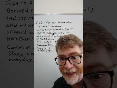 Do You Know What the Abbreviation FYI Stands for? English Abbreviation - English Tutor Nick P