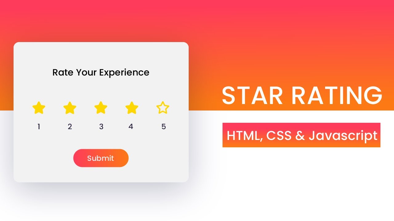 Star Rating | HTML, CSS & Javascript