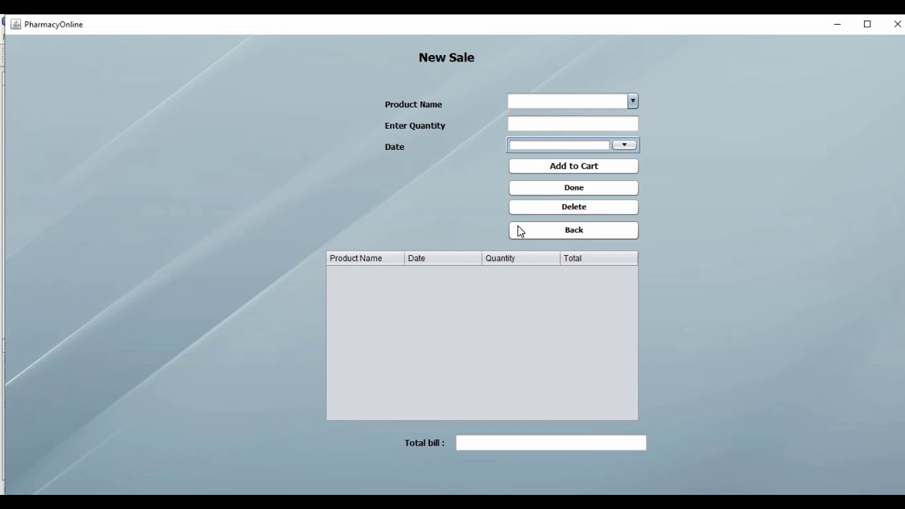 Simple Pharmacy Shop In Java With Source Code