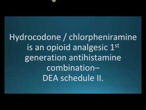 How to pronounce hydrocodone chlorpheniramine (Tussionex) (Memorizing Pharmacology Flashcard)