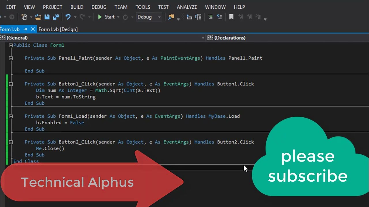 vb.net square root finding system