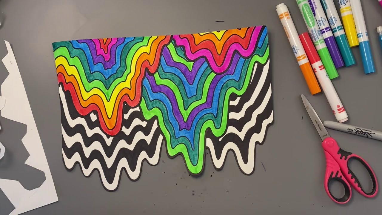 Jen Stark Drip Drawing