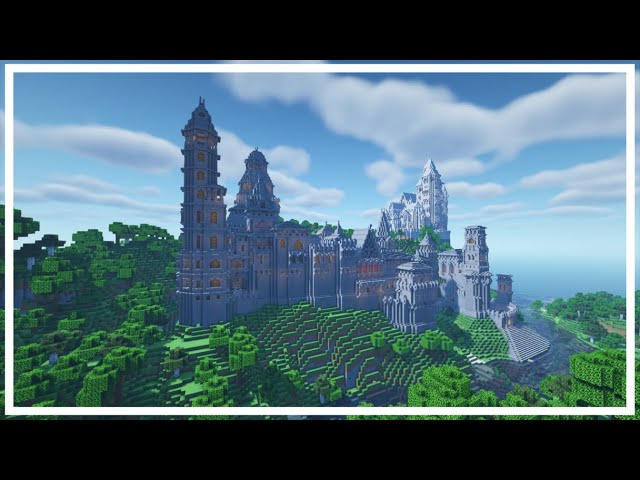 Build a Castle using only Cobblestone Castle Minecraft Map