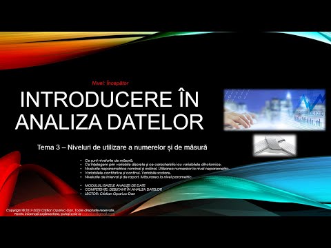 Tema I.3 - Niveluri de măsură