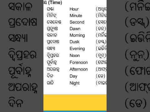 Basic English Words meaning in Odia // Odia to English Word Meaning Practice #shorts #odiatoenglish