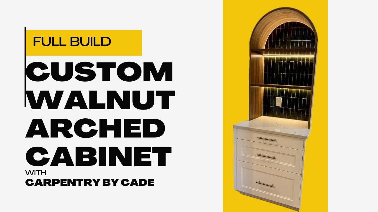 120 Hours Building an Arched Walnut Cabinet (7 Timelapse)