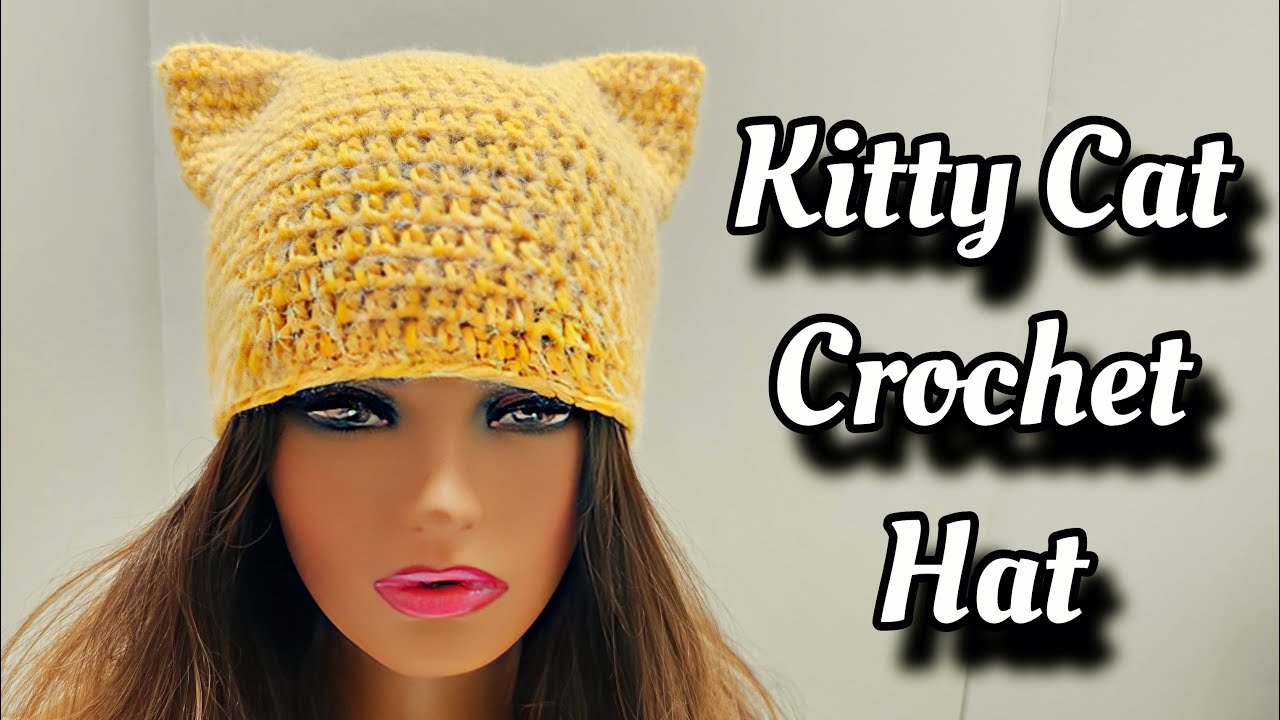 Crochet Cat Ear Beanie EASY Beginner Friendly Tutorial