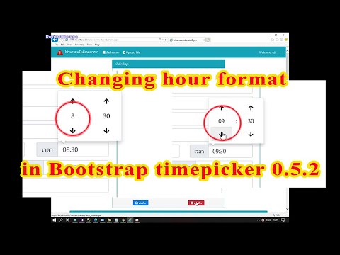 How To Changing hour format in Bootstrap timepicker 0.5.2