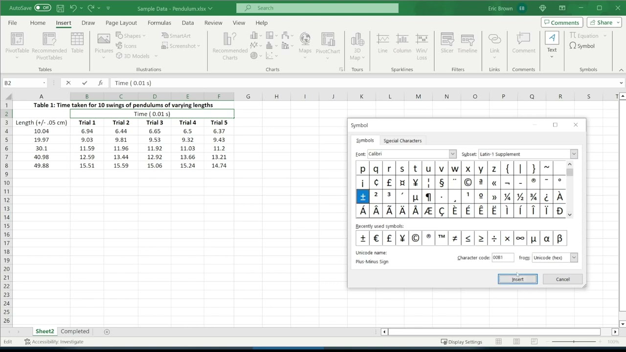 Data Table Formatting - IB Physics Lab Tutorial