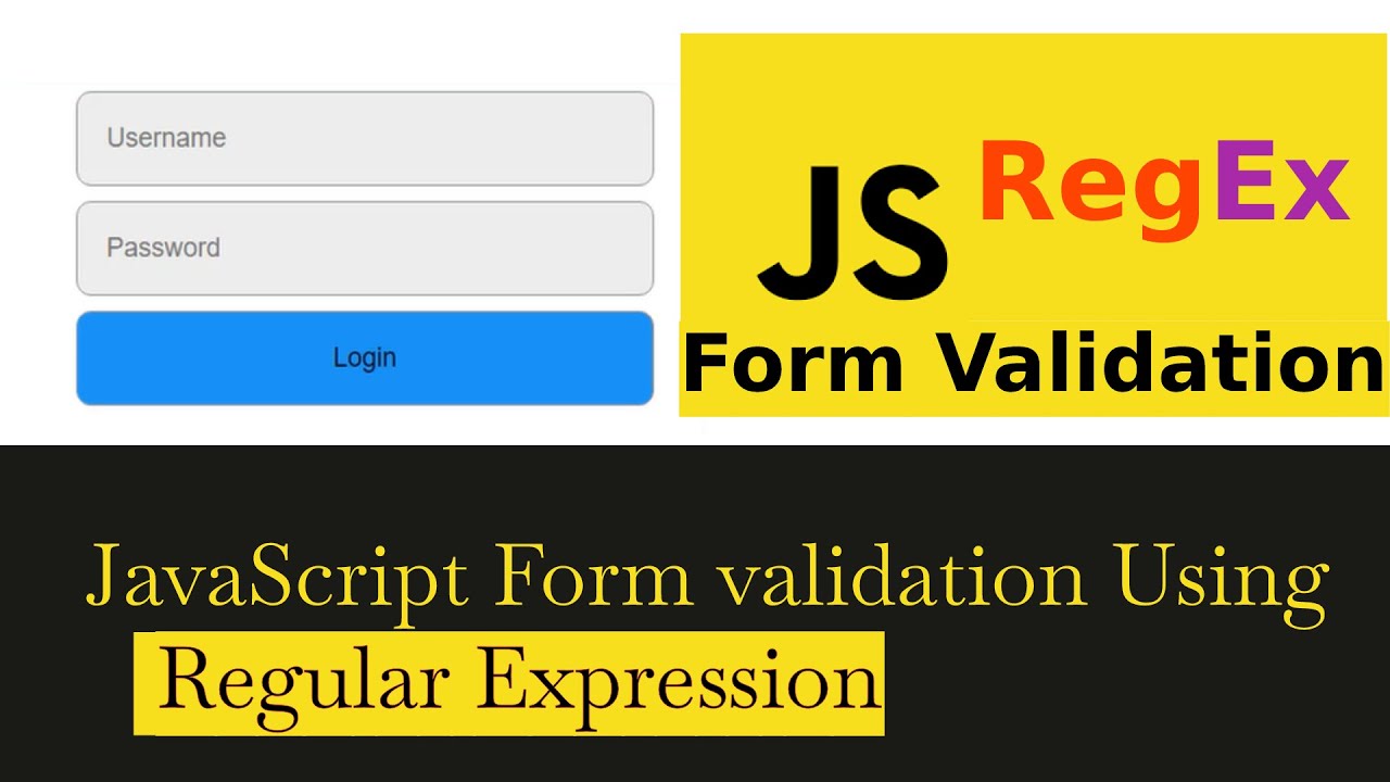 JavaScript Form Validation - Using Regular Expressions ( Simplified )