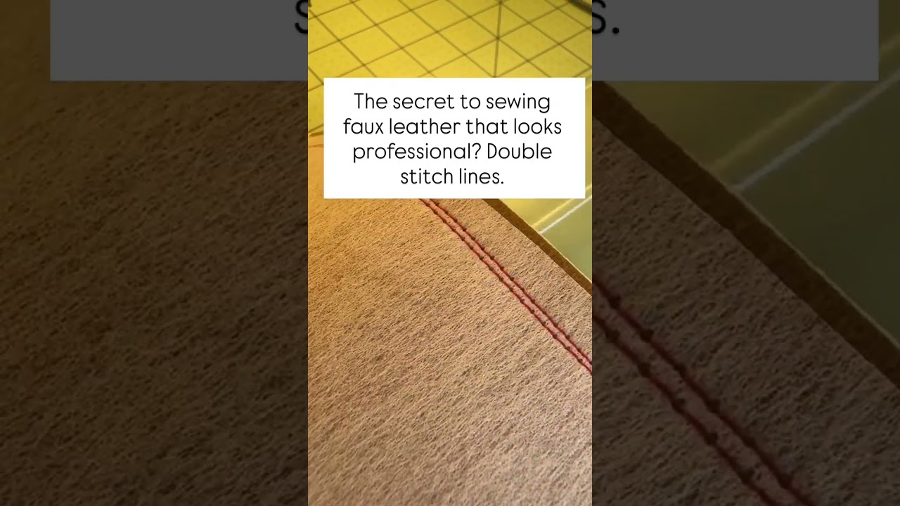 The Secret to Sewing Faux Leather That Looks Professional