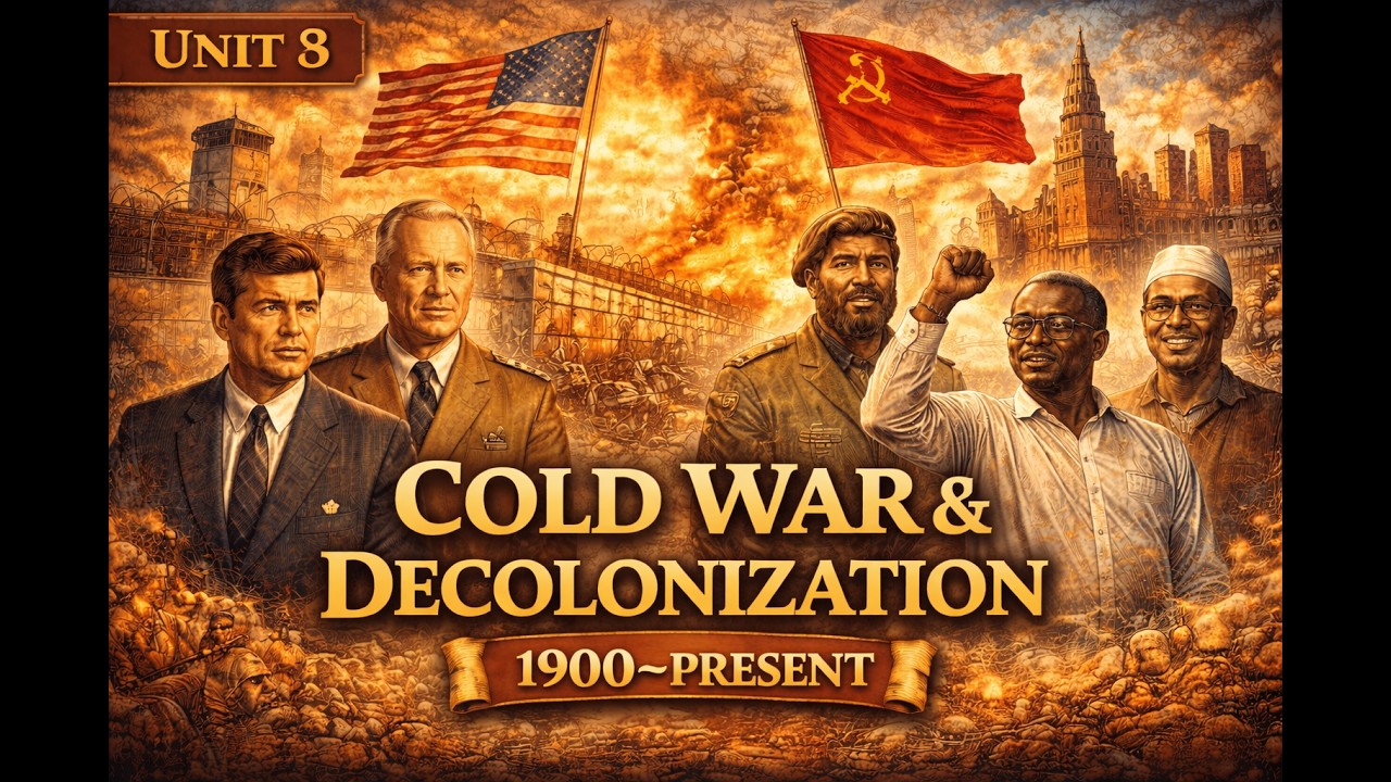 AP World History Modern Unit 8 Cold War and Decolonization (Under 5 mins)