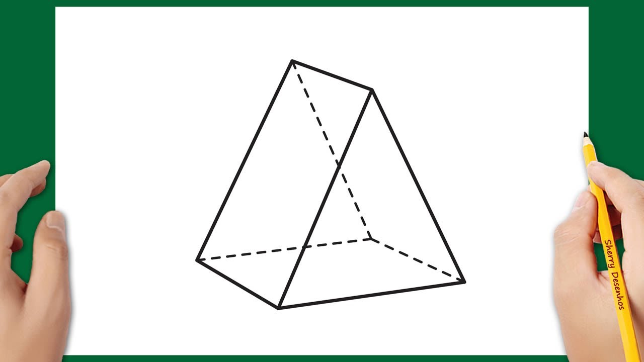 Como desenhar um prisma triangular