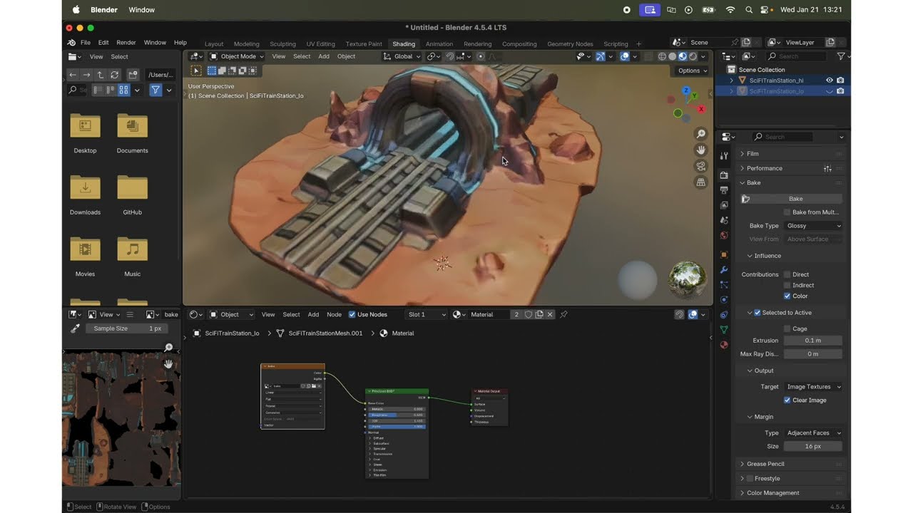 How to remesh and re-texture models with baking in Blender
