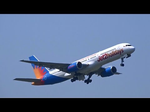 Jet2 Holidays – Boeing 757-200 – (Diverted G-LSAJ) Rare takeoff at AMS Schiphol